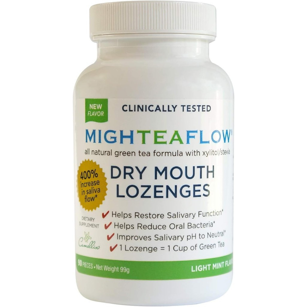 Sugar Free Dry Mouth Lozenges with Xylitol/Stevia, Light Mint ...