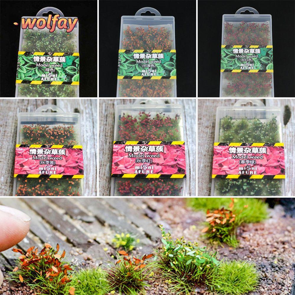 YOLANDA Doll Grass Model DIY Railroad Scenery Miniatures Bush Scale ...
