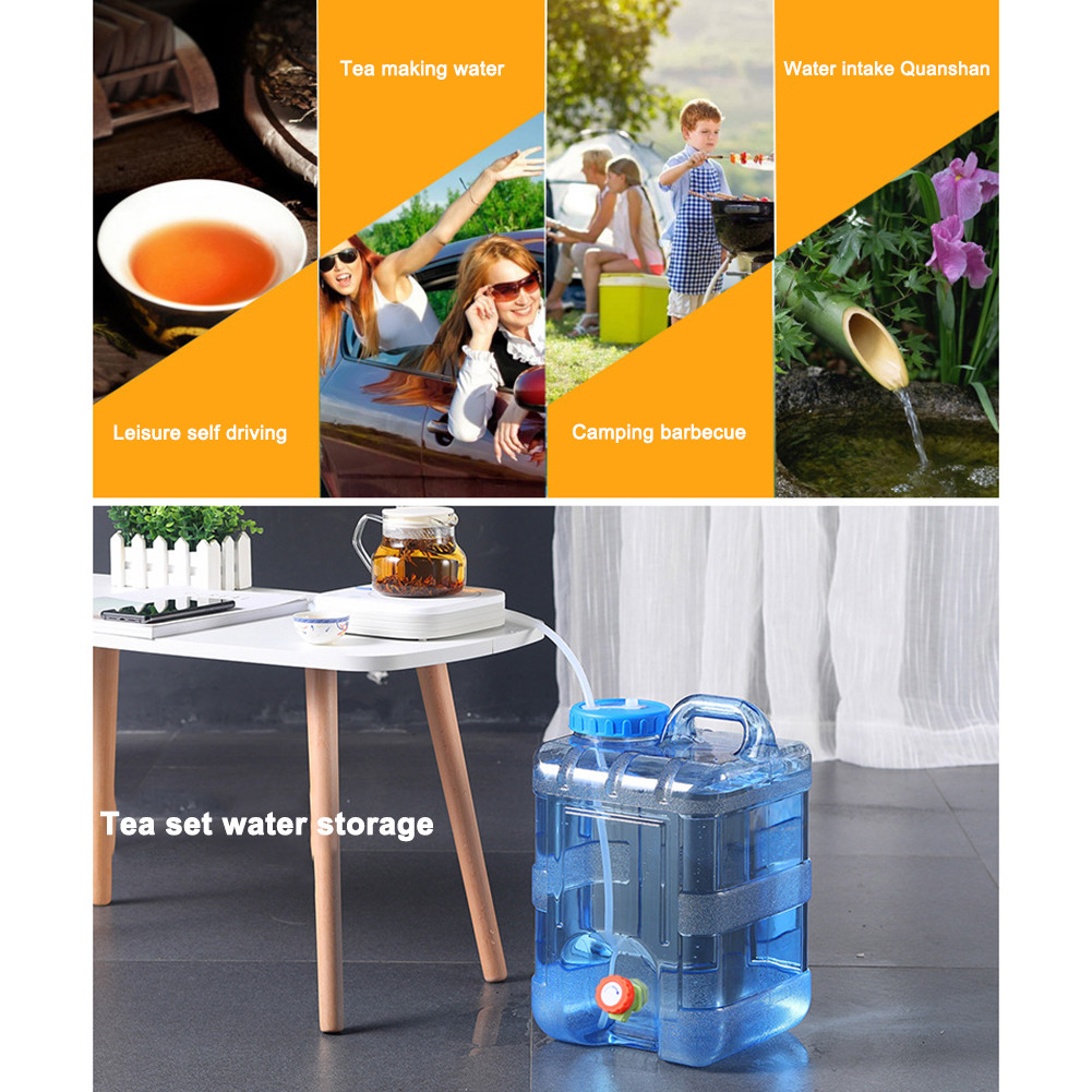 18L/20L/22L Portable Water Carrier Bucket with Spigot & Carry Handle ...