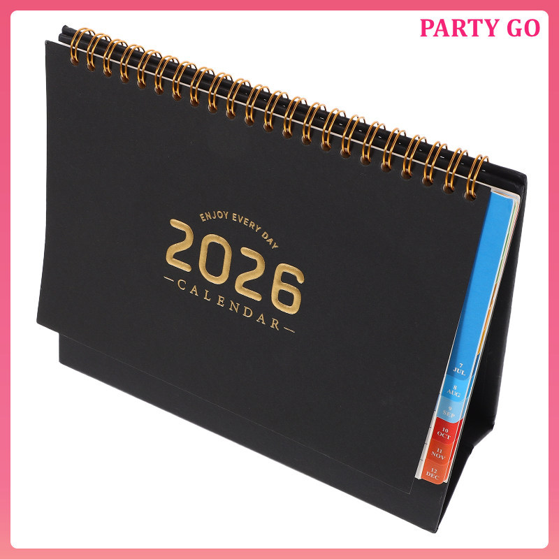 📅 Black Paper Desk Calendar for Countdown Use Elegant Daily Standing ...