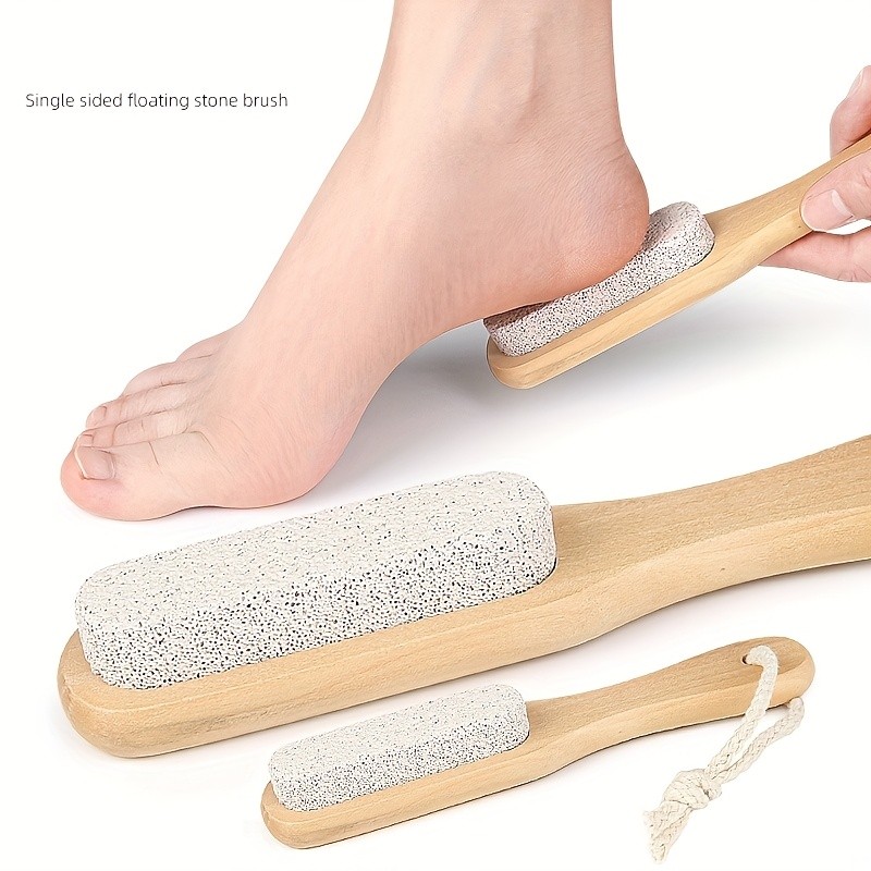 1pc Scrub Pumice Stone Foot Callus Remover Manual Scrubber Wooden ...