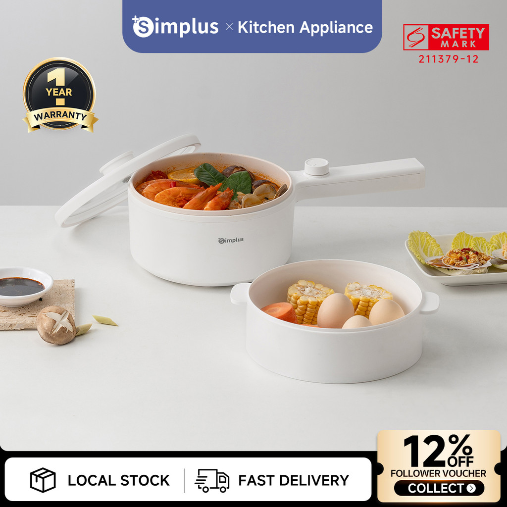 【TOP】Simplus Kit 1.5L Electric Cooker With Steamer 630W Single-handle ...