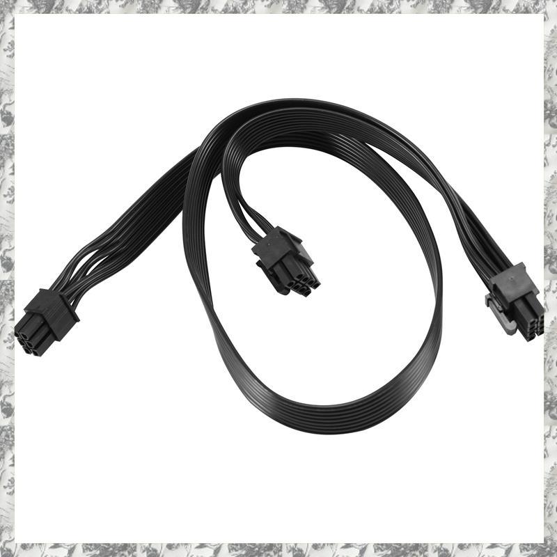 PCI-E 6 Pin to 2 Ports 6+2 Pin Power Supply Cable 6Pin to 8Pin for V ...