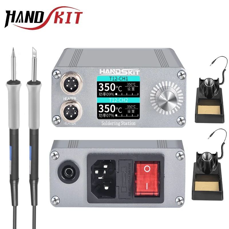 T12-X2A Digital Soldering Station, Dual Handles, OLED, Digital ...