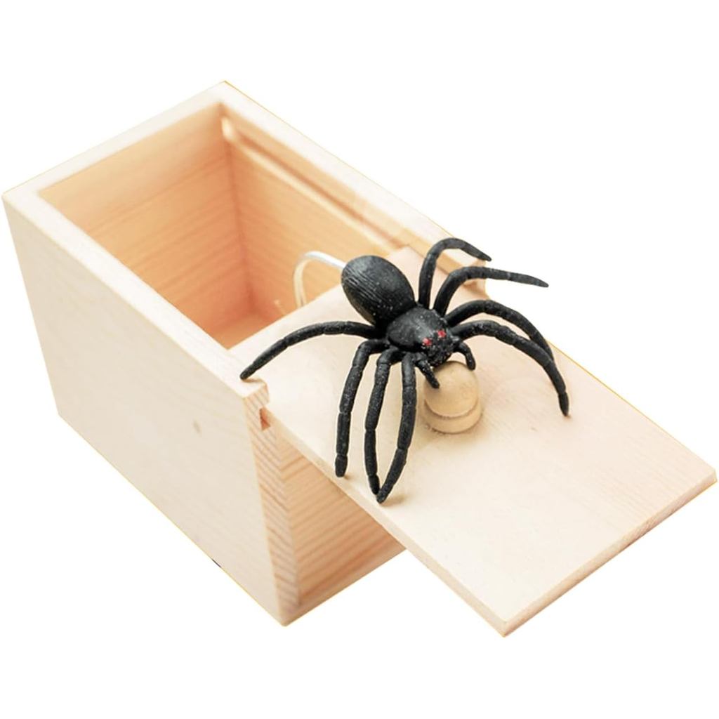 Winbar Rubber Spider Trick Box, Handmade Wooden Trick Surprise Box ...