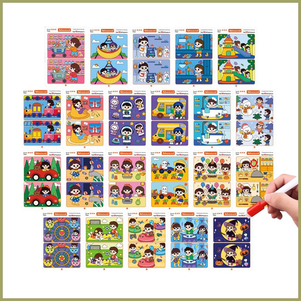 Kids Matching Game Concentration Training Cards Finding Different ...
