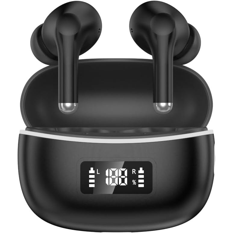 Bluetooth earphones, wireless earphones, AI smart, ENC calls, IPX7 ...
