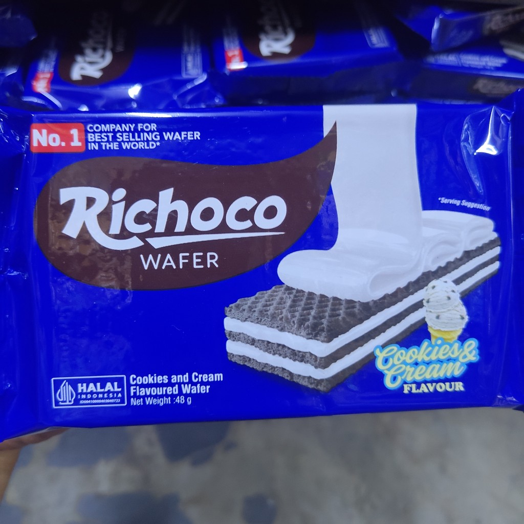 Richoco Wafer Cookies & Cream 48g | Shopee Singapore
