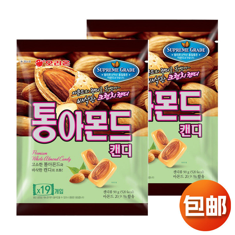 Korean Imported Orion Almond Candy90g Filled Nut Kernel Almond Milk ...