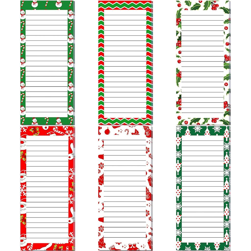 Zonon 6 Pieces Christmas Magnetic to Do List Notepads Christmas Notepad ...