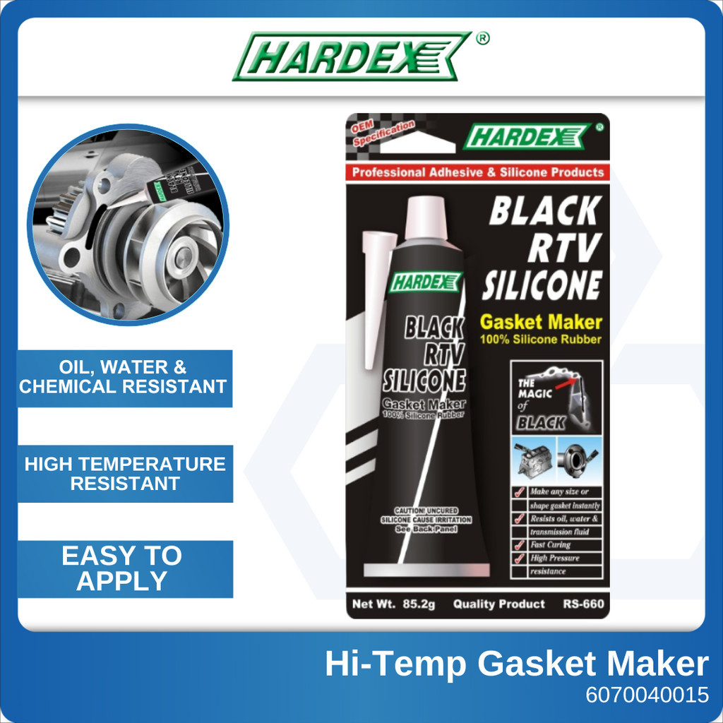 HARDEX RS-660 Black Hi-Temp Gasket Maker 85.2g | RTV Silicone Sealant ...