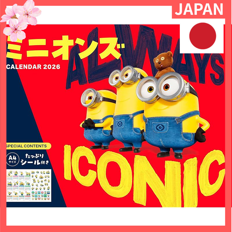 [Exclusive Benefits for Buyers] Minions CALENDAR (Monthly/Wall-Hanging ...