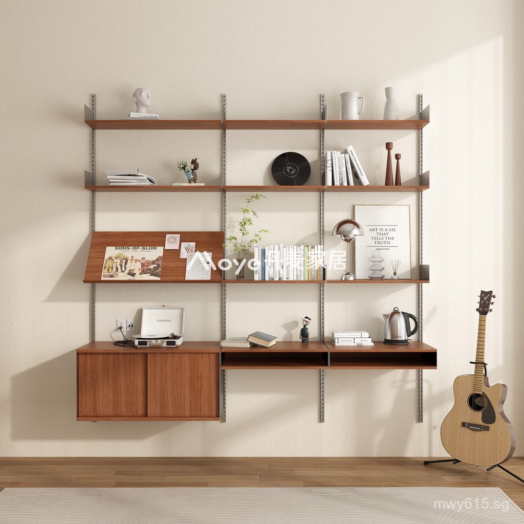 Wall Track Shelf Partition Shelf Vitsoe606Bookshelf Single-Shelf Wall ...