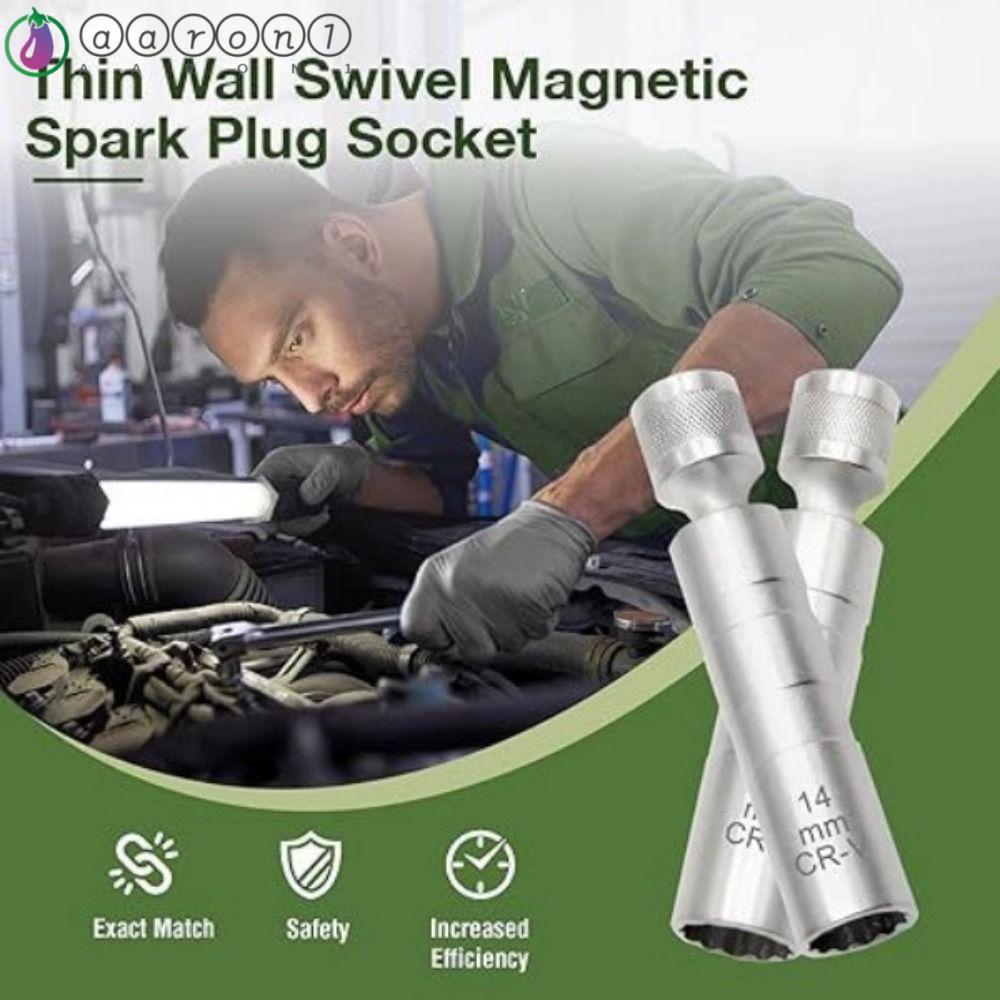 AARON1 Spark Plug Socket, 14mm 16mm Set 3/8" Drive Universal Joint ...