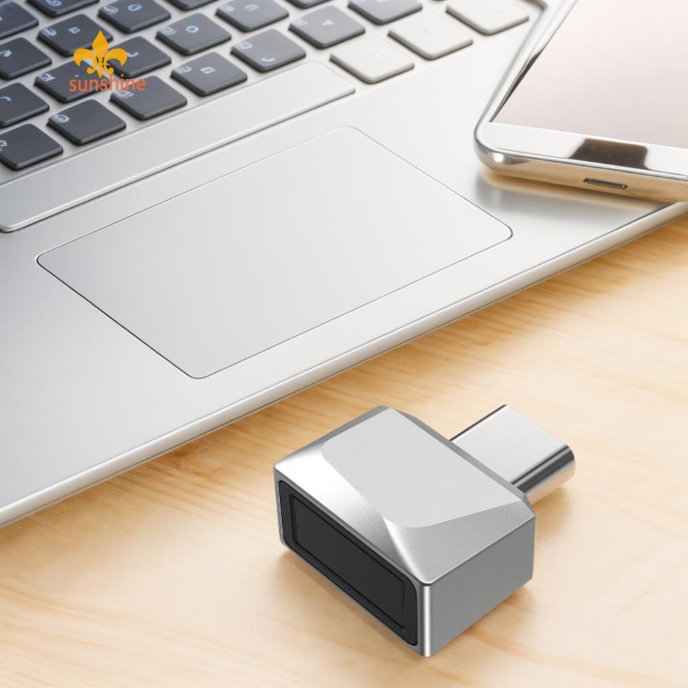 USB Fingerprint Key Reader Biometric Mini Security Key Dongle Anti ...