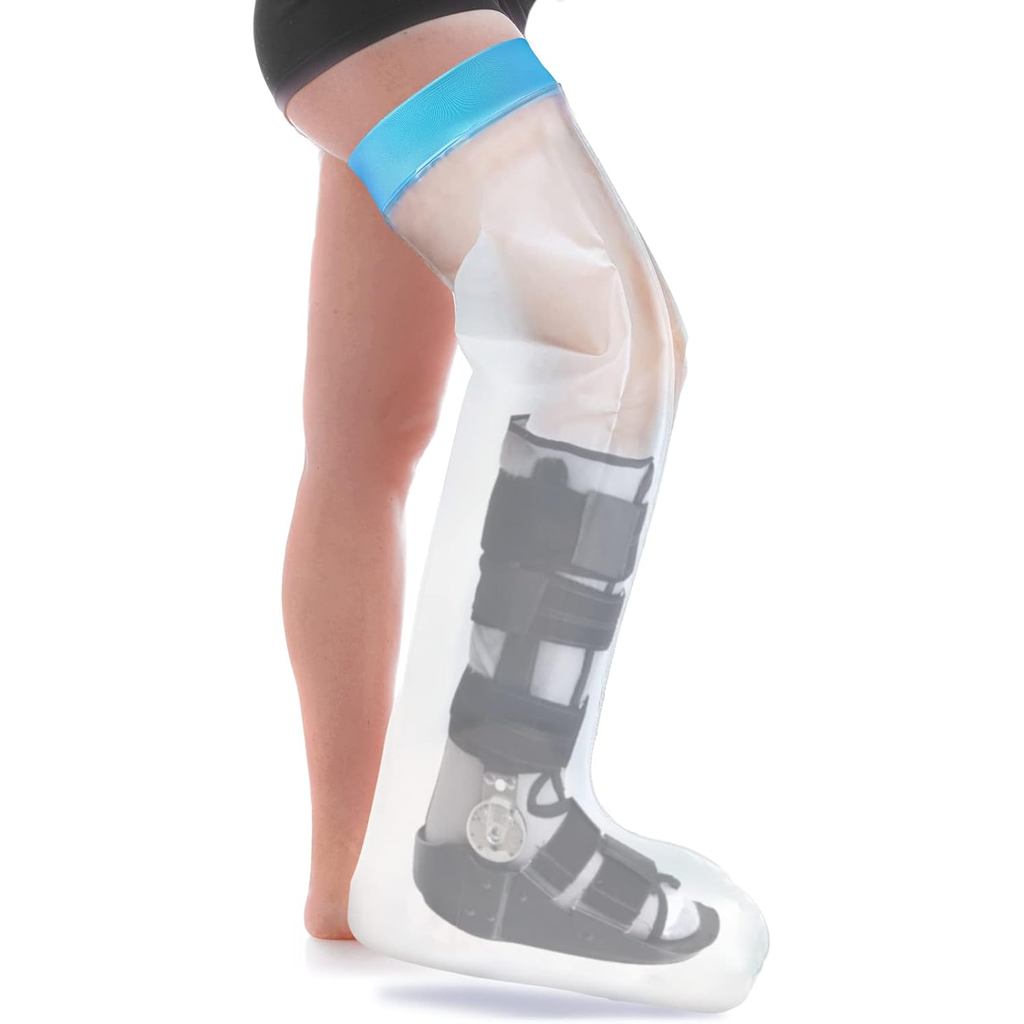 Asunby Waterproof Cast Covers for Shower Leg Adult Full long leg ...
