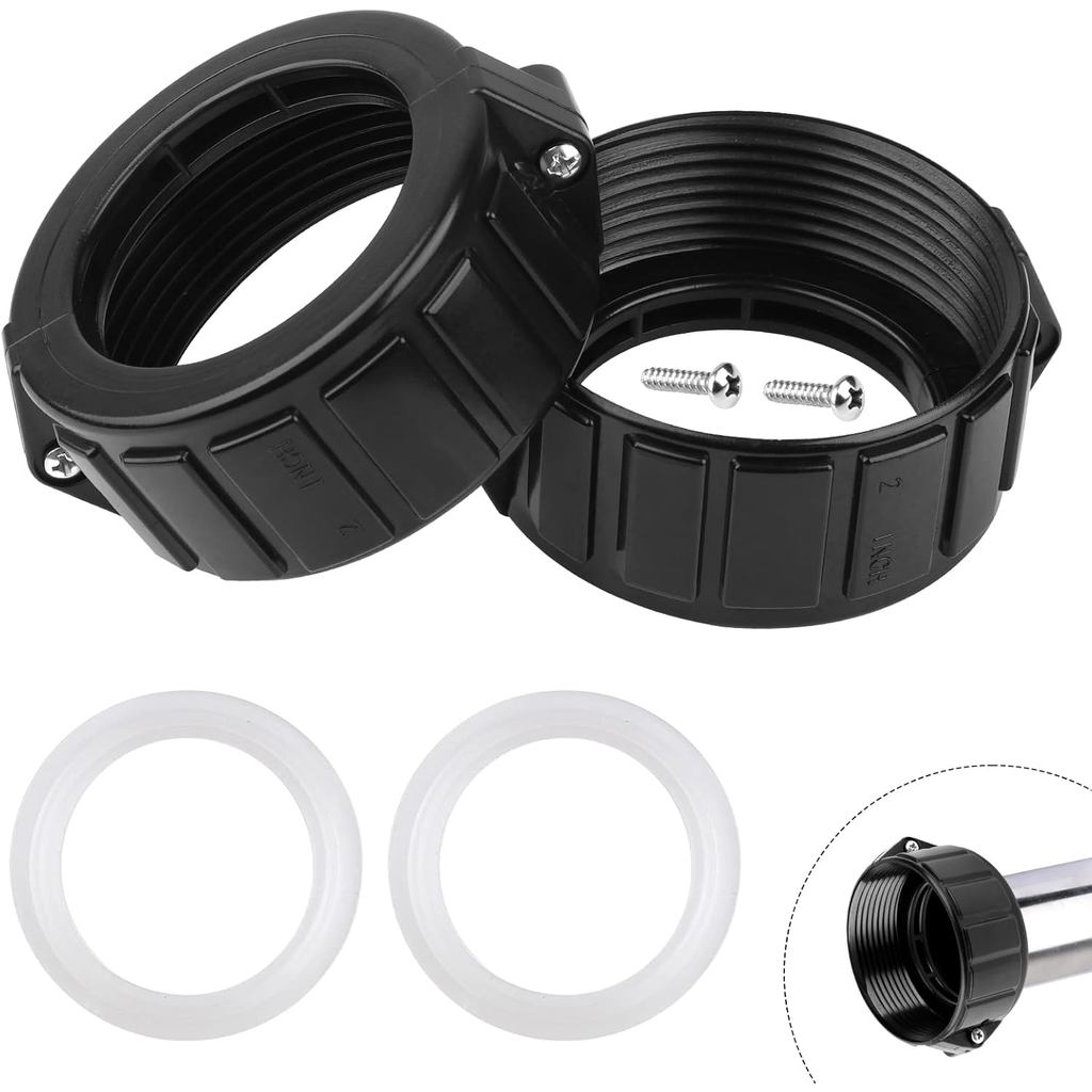 2" Spa Hot Tub Heater Split Nut Unions with Screws & Heater Gasket ...
