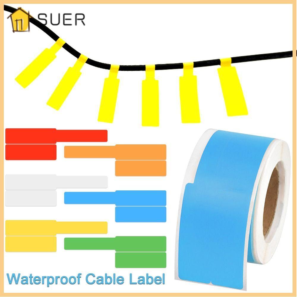 SUER 100pcs Cable Labels Wiring Accessories 25*38+40mm Laser Printer ...