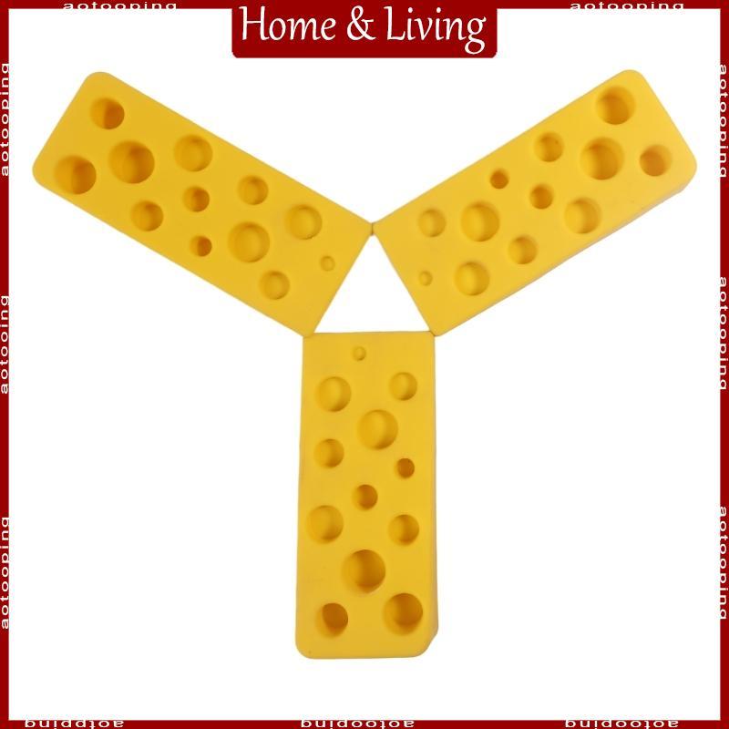 AOTO 3Pieces Creative Silicone Cheese Door Stop Bottom Wedge Door Open ...