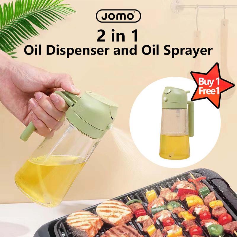 [BUY 1 GET 1 FREE] JOMO Dual Flow Glass Oil Bottle Dispenser | Shopee ...