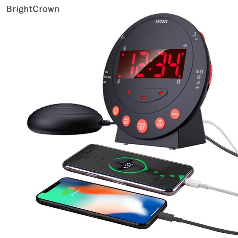 BrightCrownL Loud Alarm Clock With Bed Shaker Alarm Clock With Flash ...