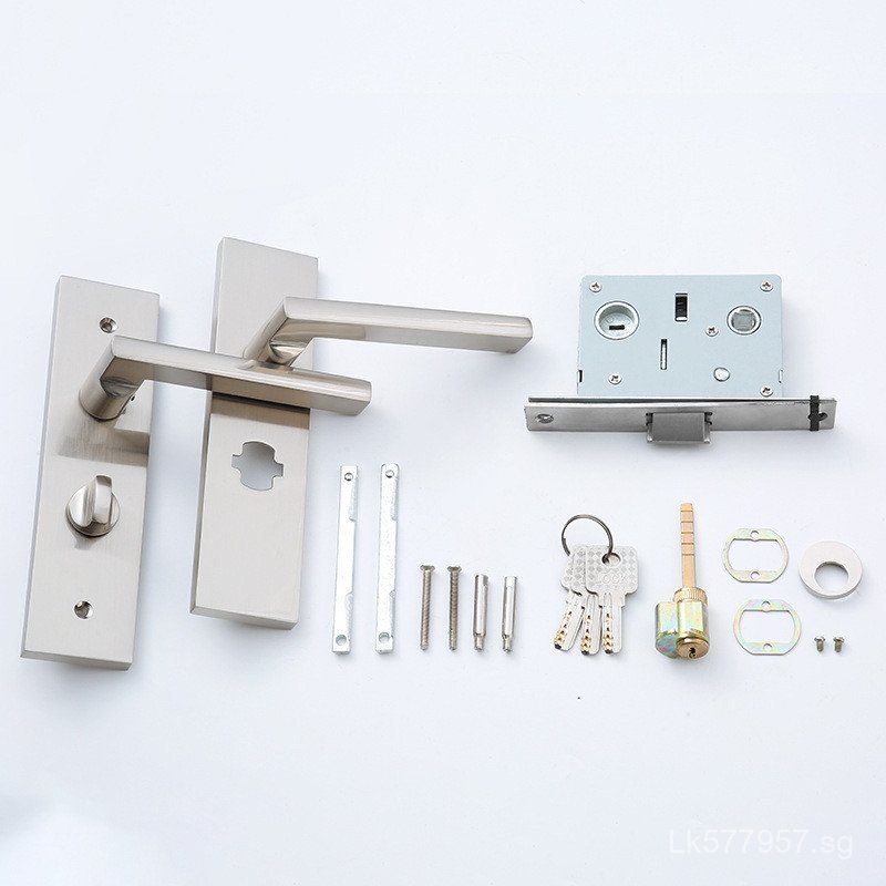 Home Door Lock Door Handle Door Lock Modern Bedroom Magnetic Silent ...