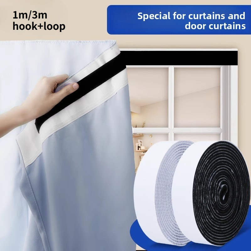 1m/3m long Velcro with adhesive-backed curtains, no punching ...