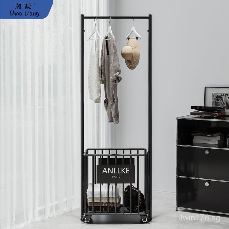 Floor-standing Integrated Movable Simple Bedroom Coat Rack ins Dirty ...