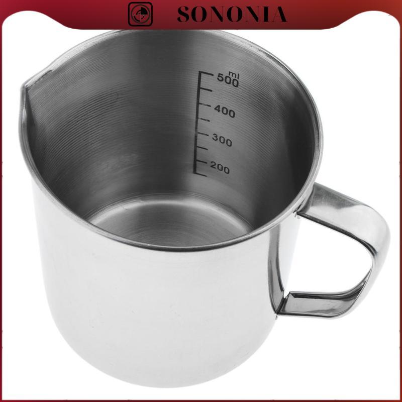 SONONIA Stainless Steel Kitchen Lab Handle Water Liquid Measurement Cup ...