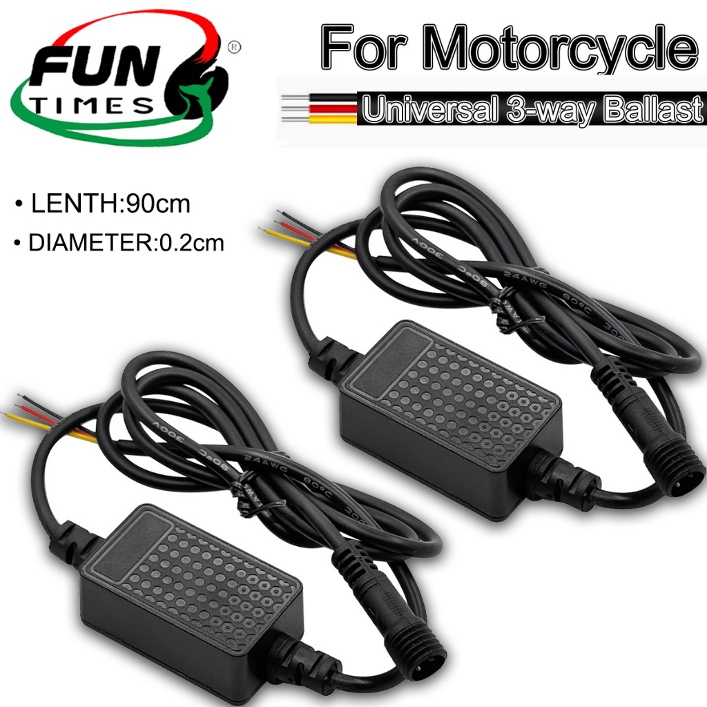Funtimes 3-Way Motorcycle Driving Light Small Double Ballast Waterproof ...