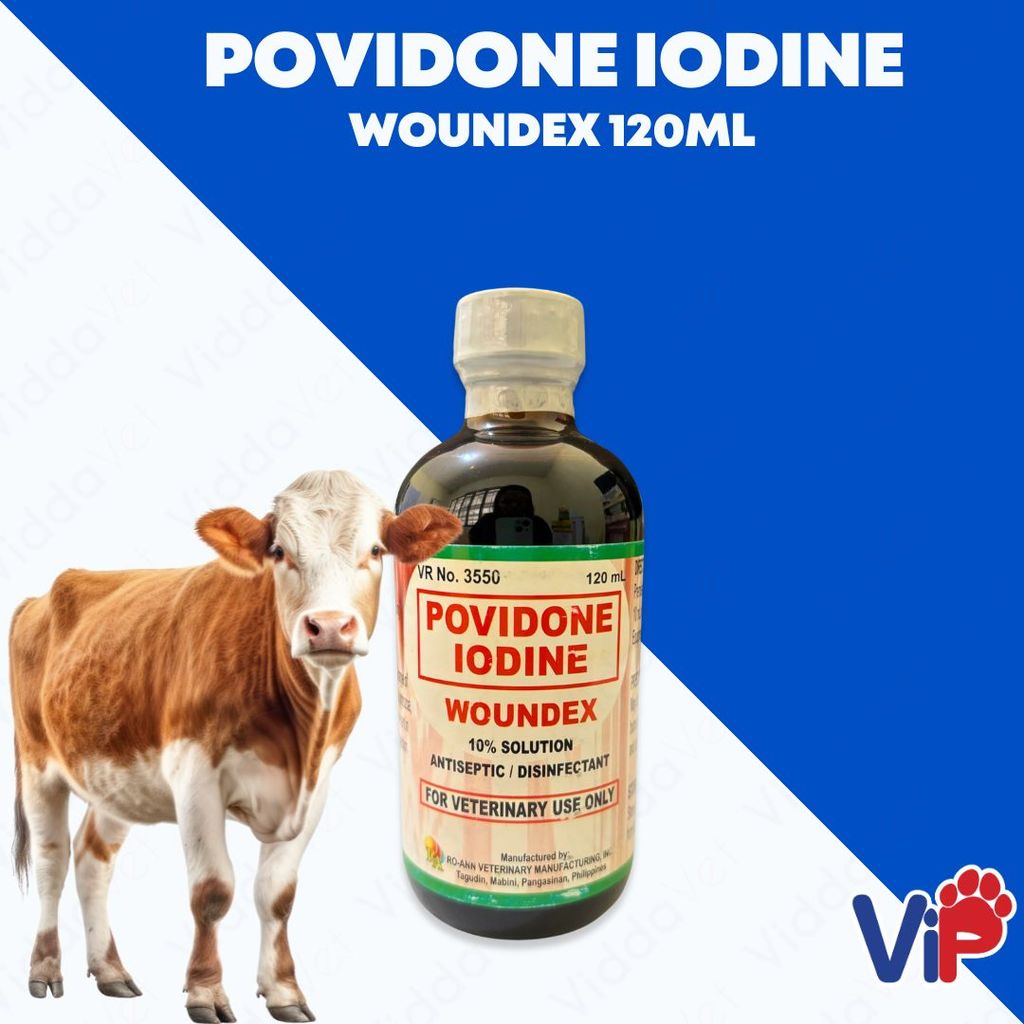 Povidone Iodine Woundex 60ml/120ml Pang First Aid sa Sugat ng Hayop ...