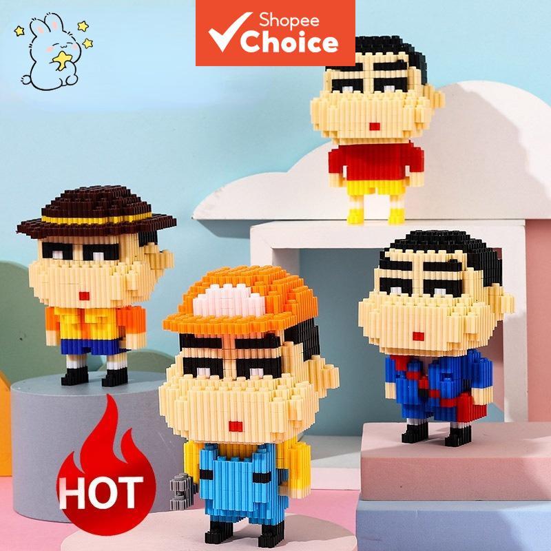 Nano BlocksTik Tok Cute Cartoon ONE PIECE Pikachu Spider Man Iron Man ...