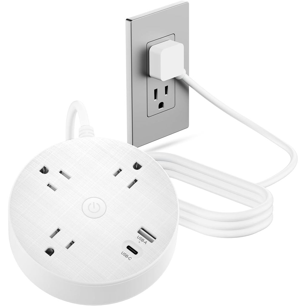 Surge Protector Power Strip with 20W USB-C Fast Charging & 5FT ...