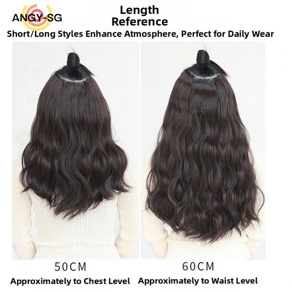 [ANGY]Three Piece Wavy Hair Extensions 50cm 60cm for Natural Volume ...