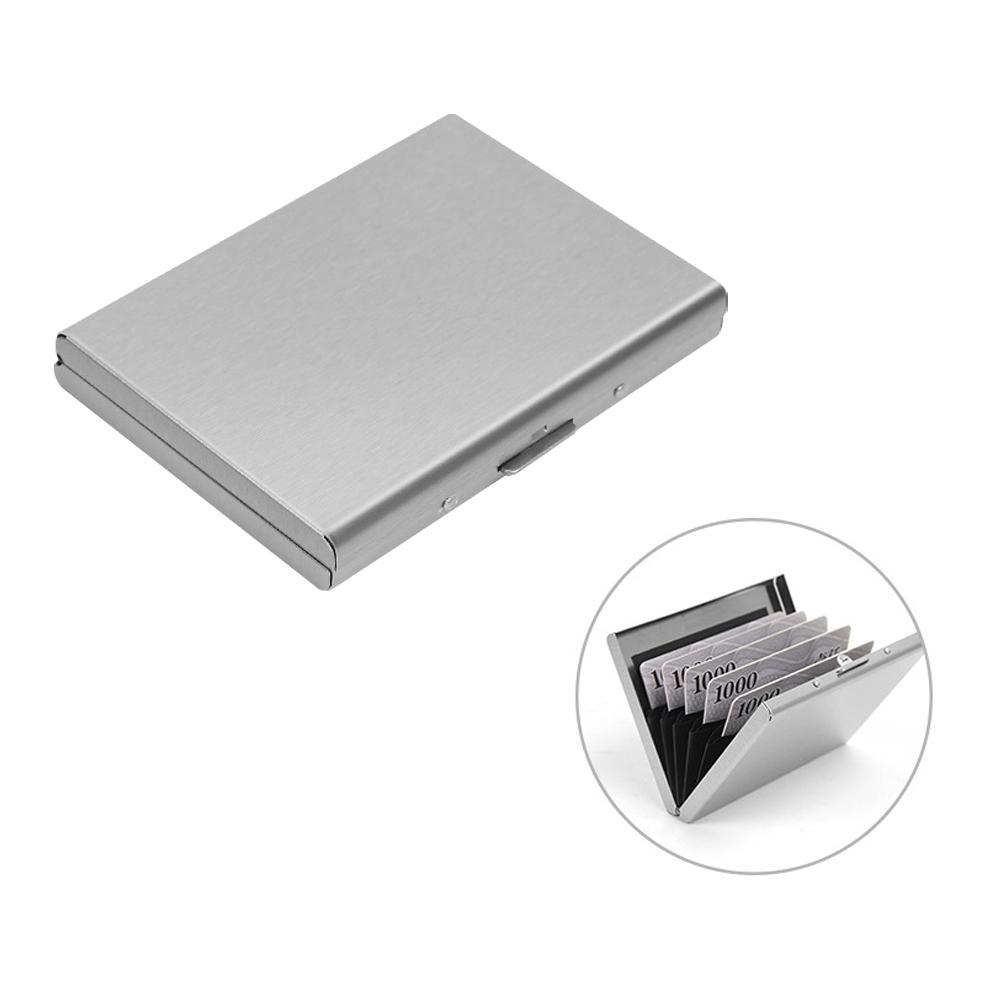 Stainless Steel Card Holder 6 Cards/10 Cards Metal Card Box T8i8 ...