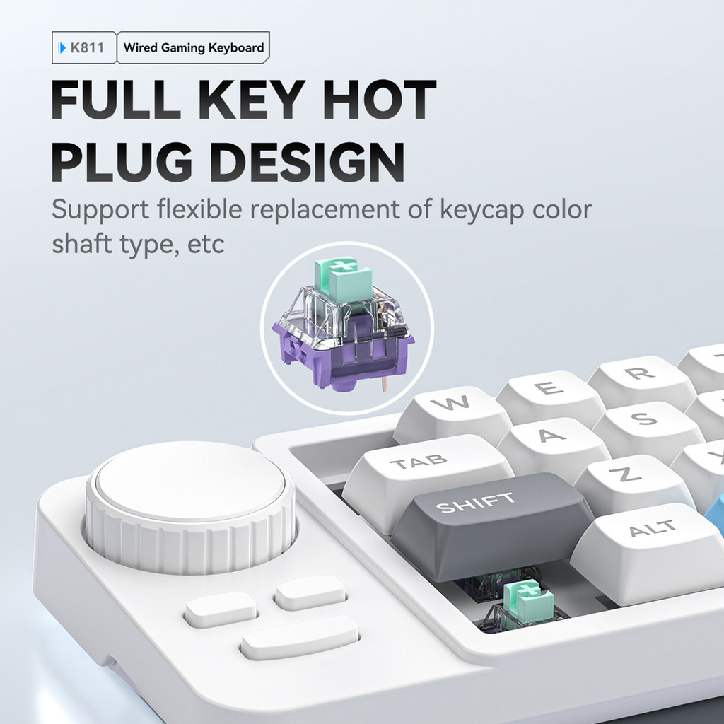 19 Key Ergonomics Customized Keyboard Type-C Charging Wired Numeric ...