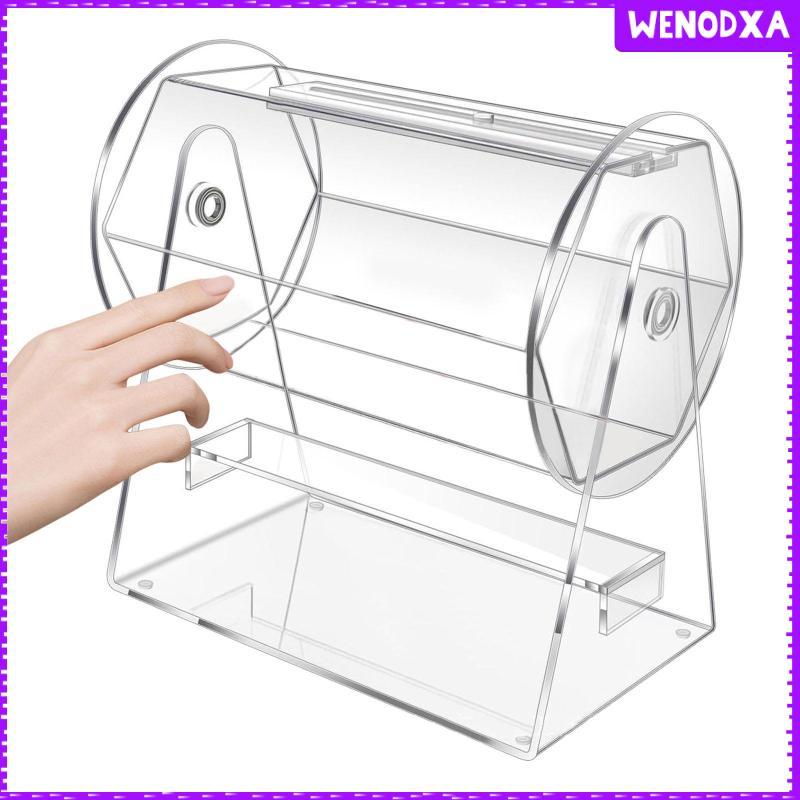 [Wenodxa] Acrylic Raffle Drum Raffle Ticket Drum Cage Multipurpose ...