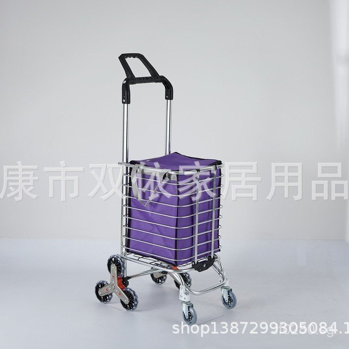 Foldable Shopping Cart Stair Climbing Hand Pull Cart Grocery Cart ...