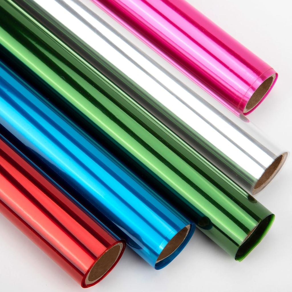 Nitelemn 5 Colors Transparent Colored Cellophane Wrap, Cellophane Paper ...