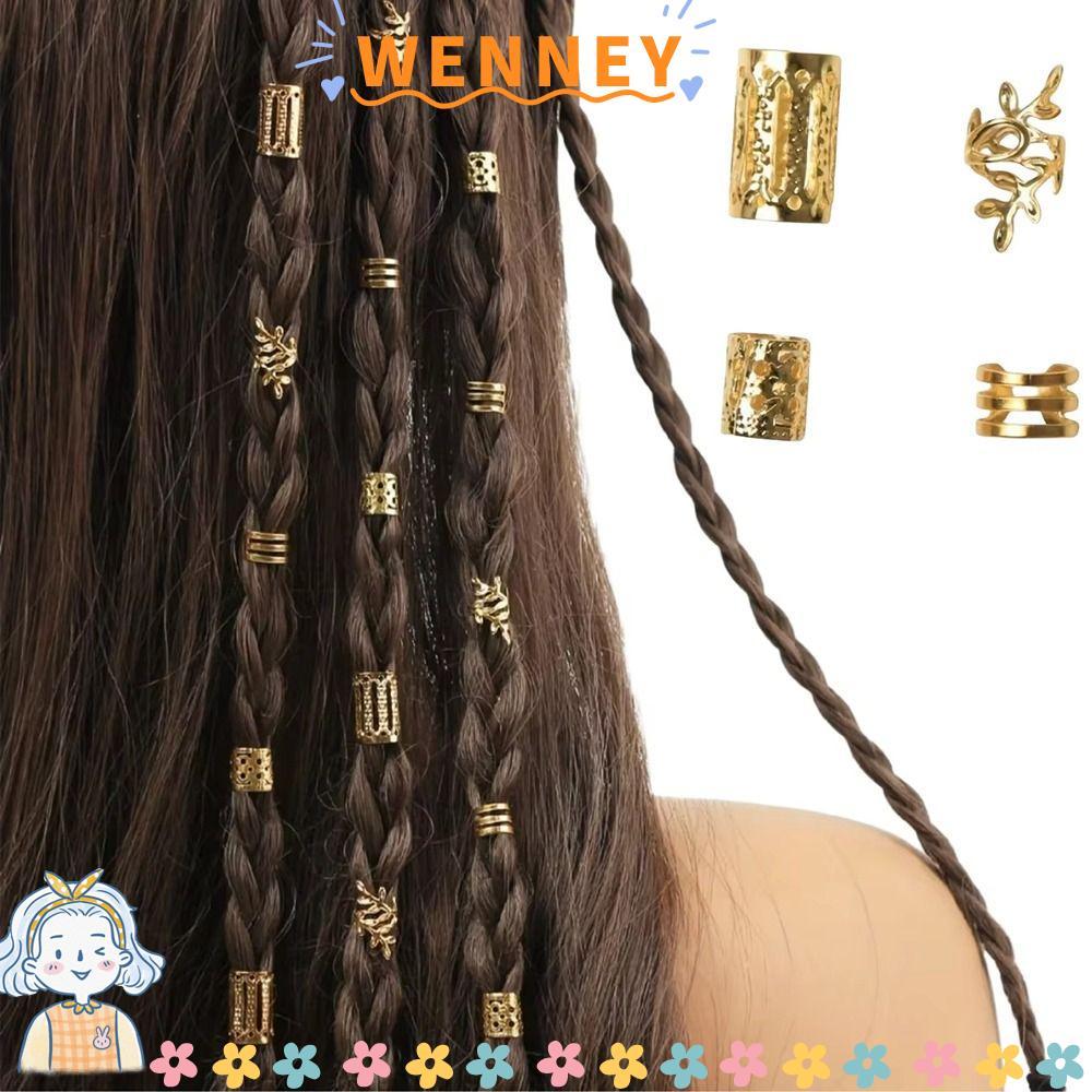 WEY 40Pcs/Set Hair Rings, Hollow Out Elegant Braids Loc Hair Jewelry ...