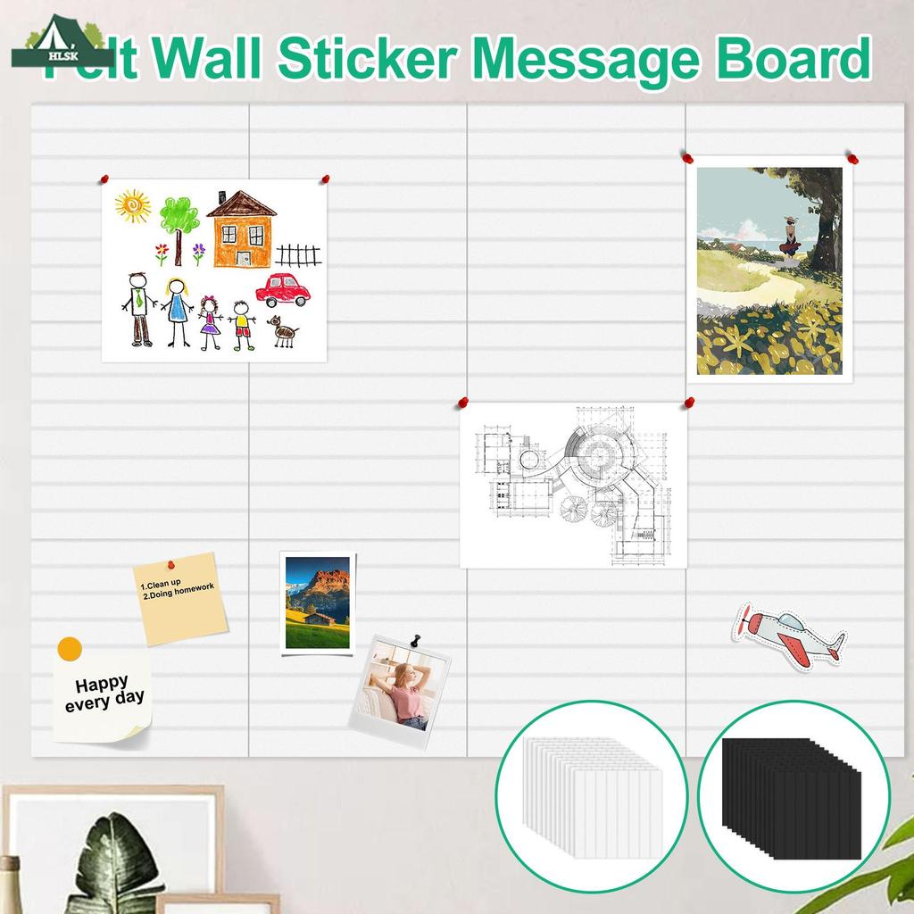 12 Pcs Felt Bulletin Board Decorative Felt Pin Board with Removable ...