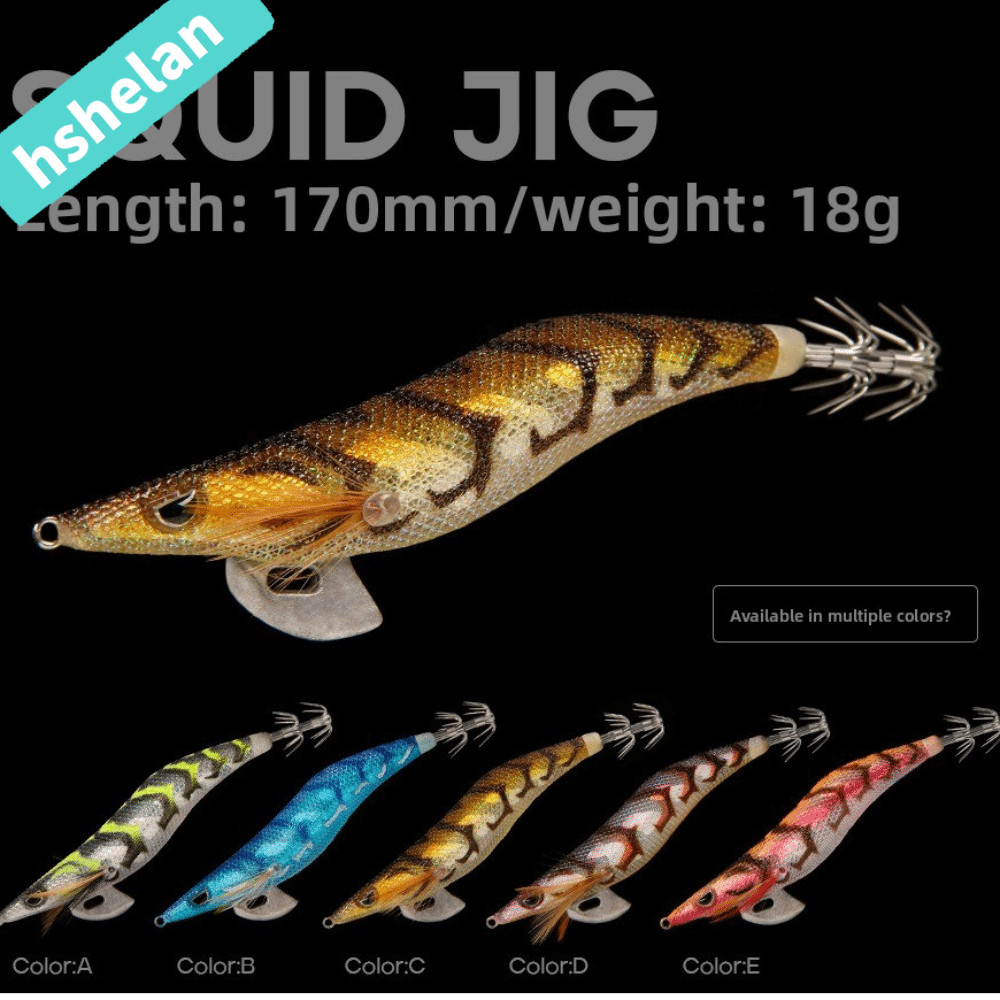 HSHELANXB Squid Bait, Cuttlefish 3.5# Luminous Squid Jig, 2025 Luminous ...