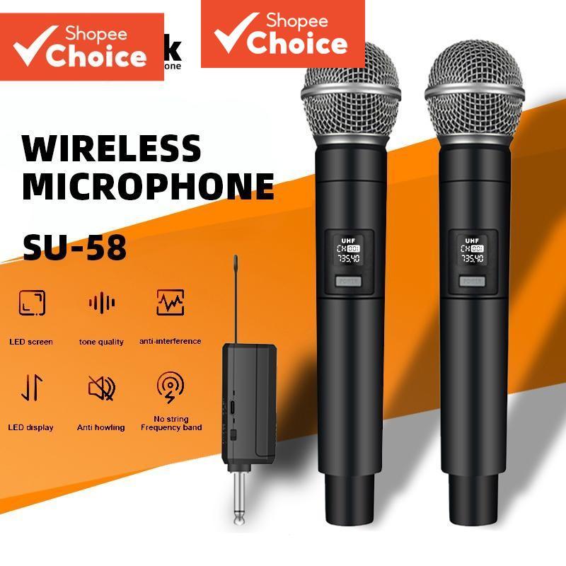 [Shopee Choice] Jeetruck Wireless Microphone Dual Handheld Uhf ...