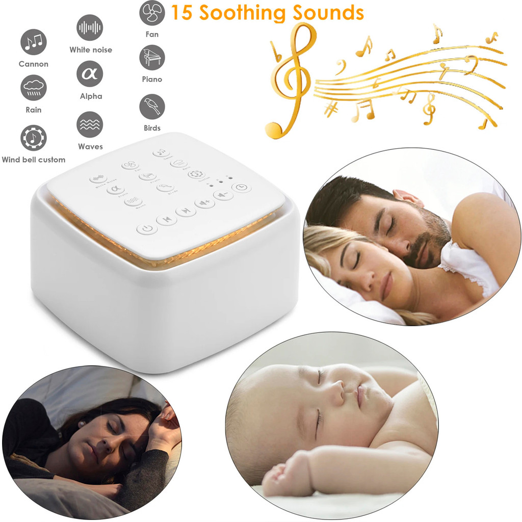 White Noise Machine Type-c Rechargeable Timed Shutdown Sleep Sound ...