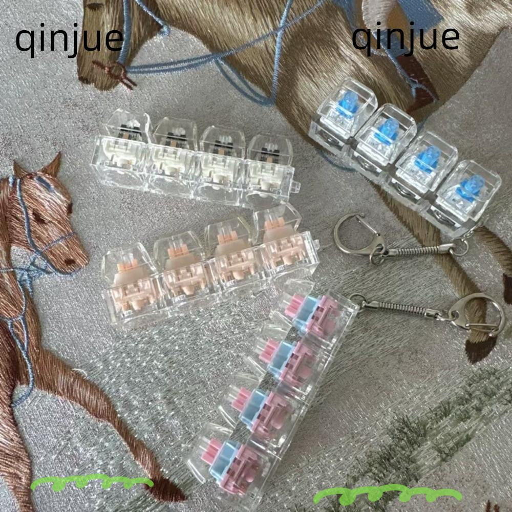 QINJUE Fidget Keychain, DIY Keyboard Keycap Finger Keyboard Cap, Pass ...