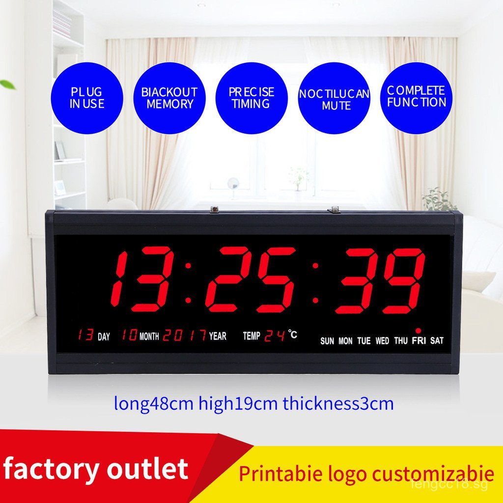 Luminous Clock LED Electronic clock Digital Perpetual Calendar Living ...