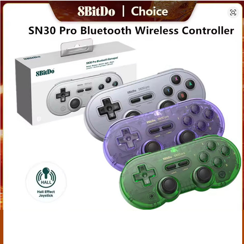 8Bitdo SN30 Pro Bluetooth Wireless Gaming Controller with Hall Effect ...