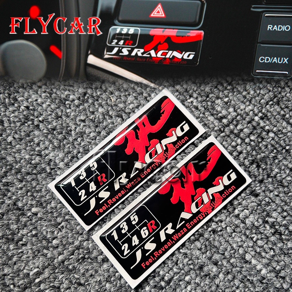 J'S RACING 3D Stickers Car Racing Shift Plate Decal 5 Speed 6 Speed ...