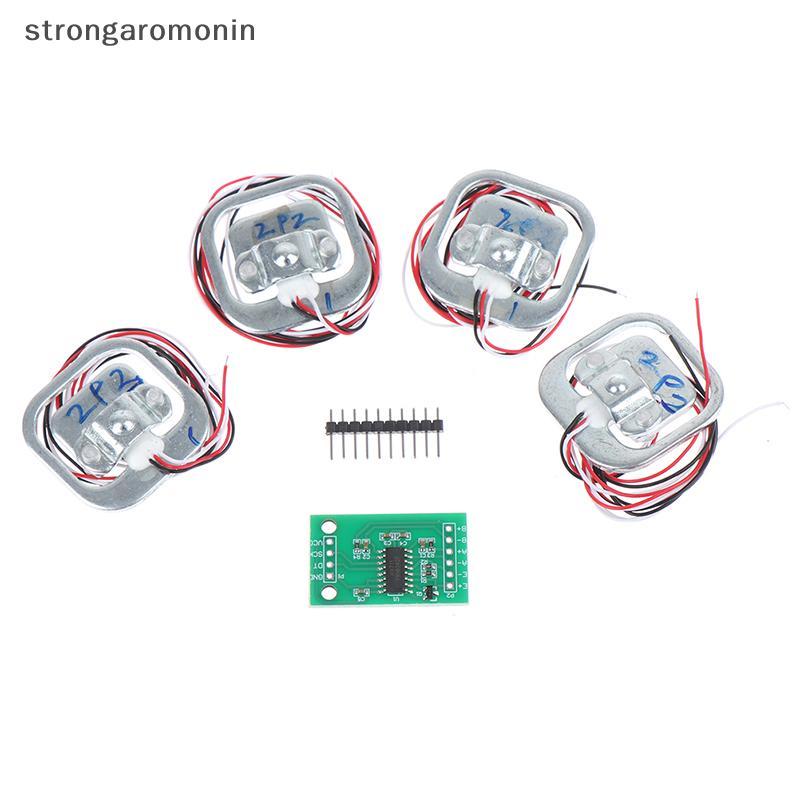 NI 4Pcs 50kg Human Scale Load Cell Weight Sensors+HX711 AD Module ...