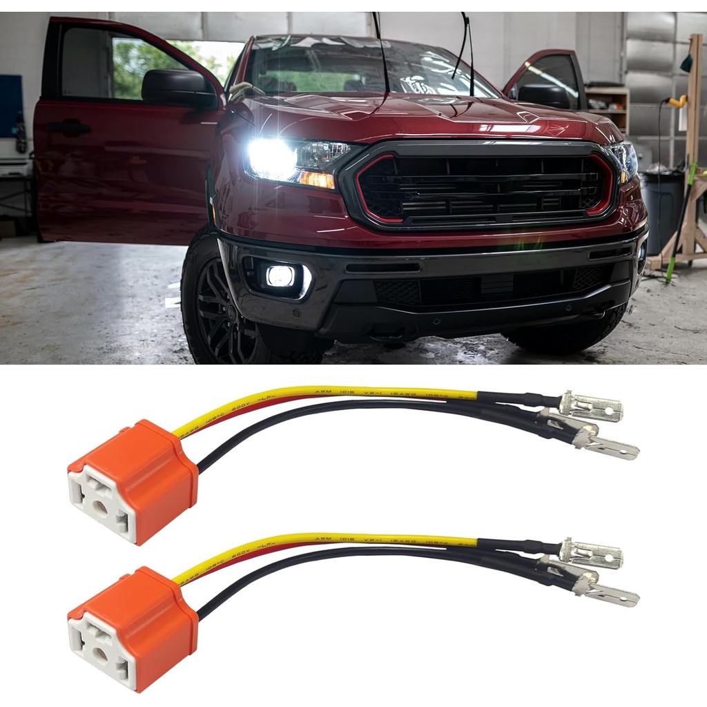 2PCS Headlight Connector H4 9003 HB2 Wiring Harness Head light Socket ...